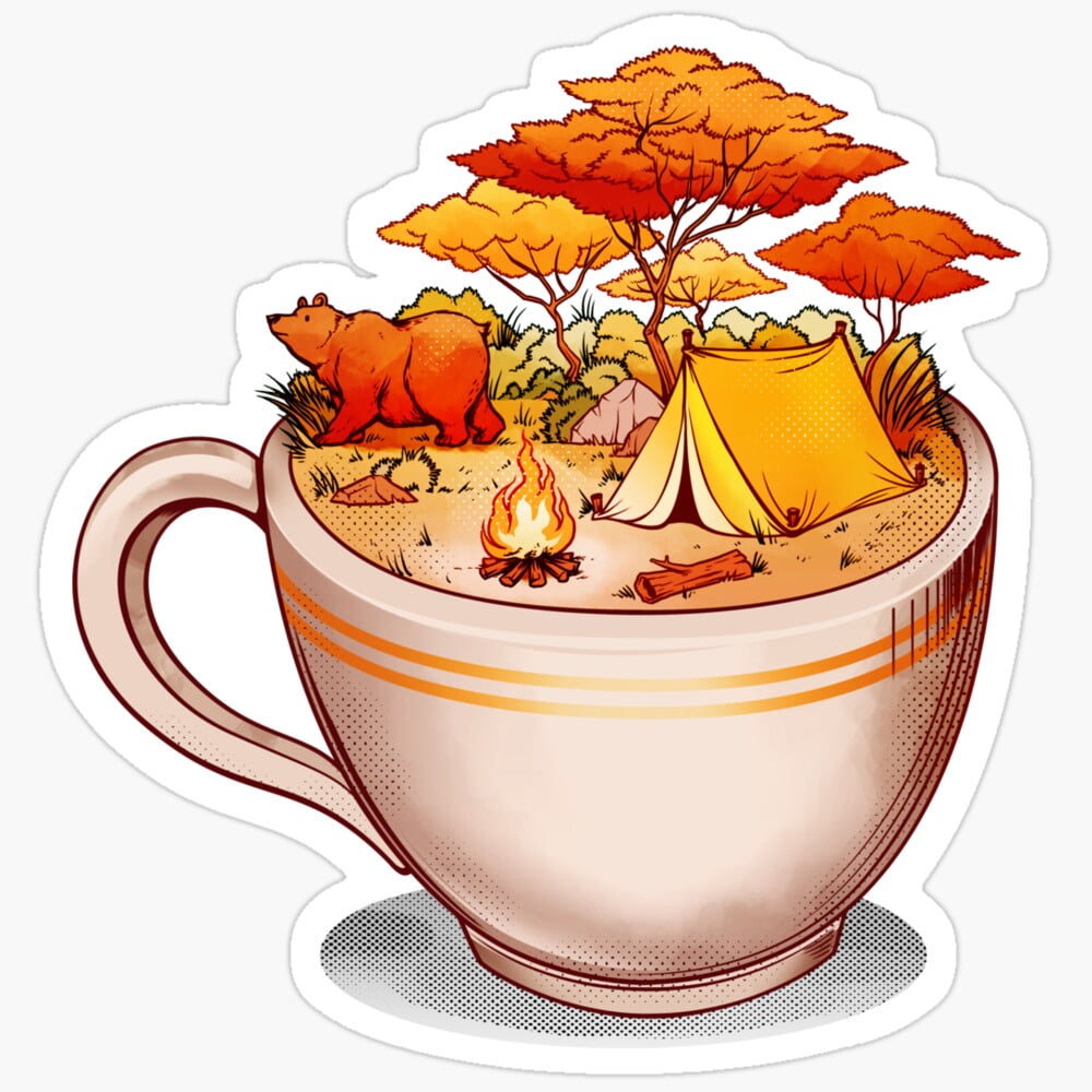 A Sip Of Cabin Nature Sticker Phone Decal Water Bottle Stickers Car ...