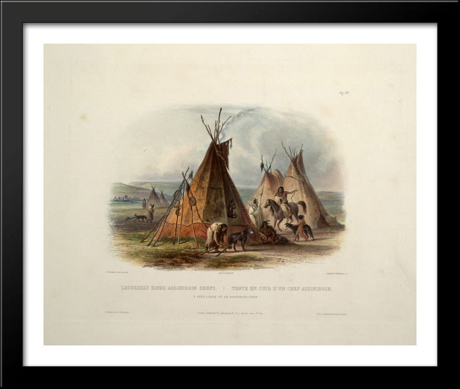 A Skin Lodge of an Assiniboin Chief, plate 16 from Volume 1 of 'Travels ...