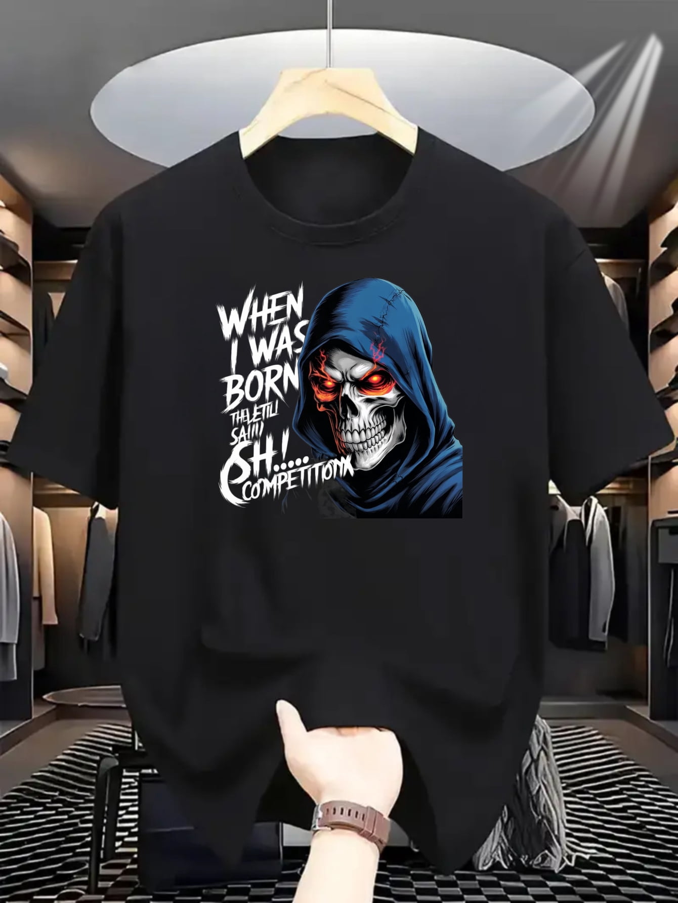 A Skull Design of The Grim Reaper; When I Was Born, The Summer Sky Was ...