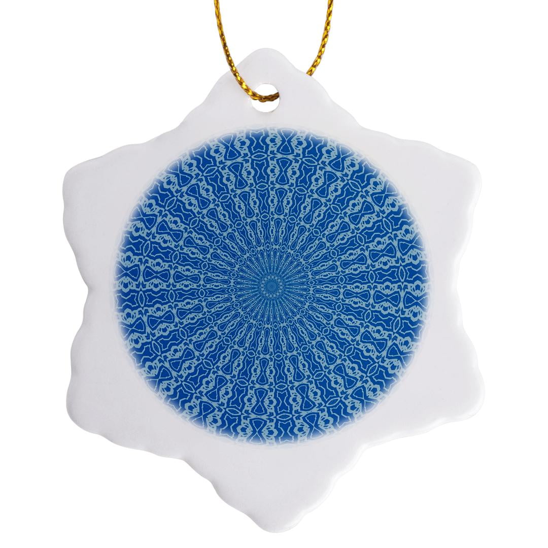 3drose, a Sky Blue and Powder Blue Duo Tone Kaleidoscope Mandala ...