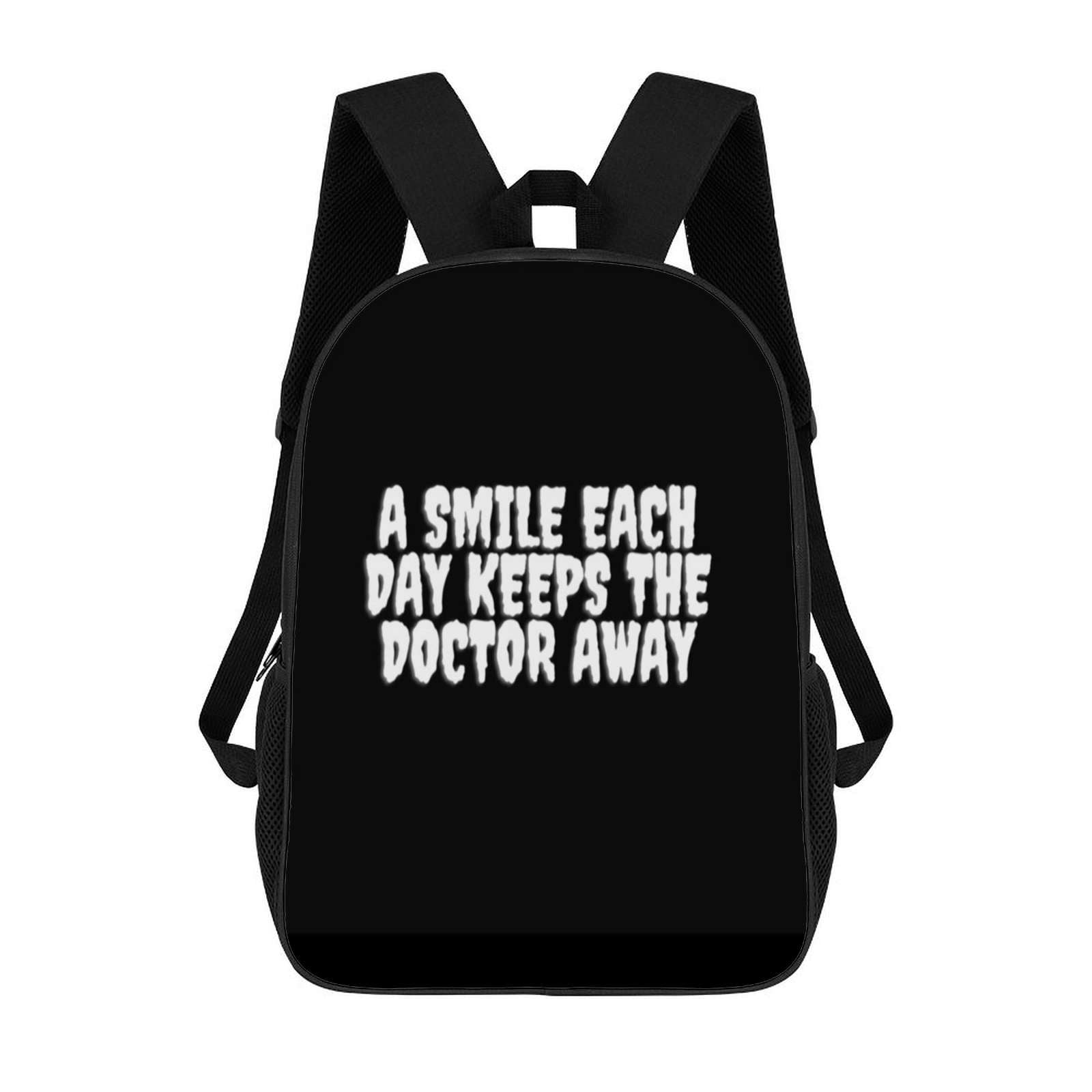 A Smile A Day Keeps The Doctor Away Large Capacity Backpacks For ...