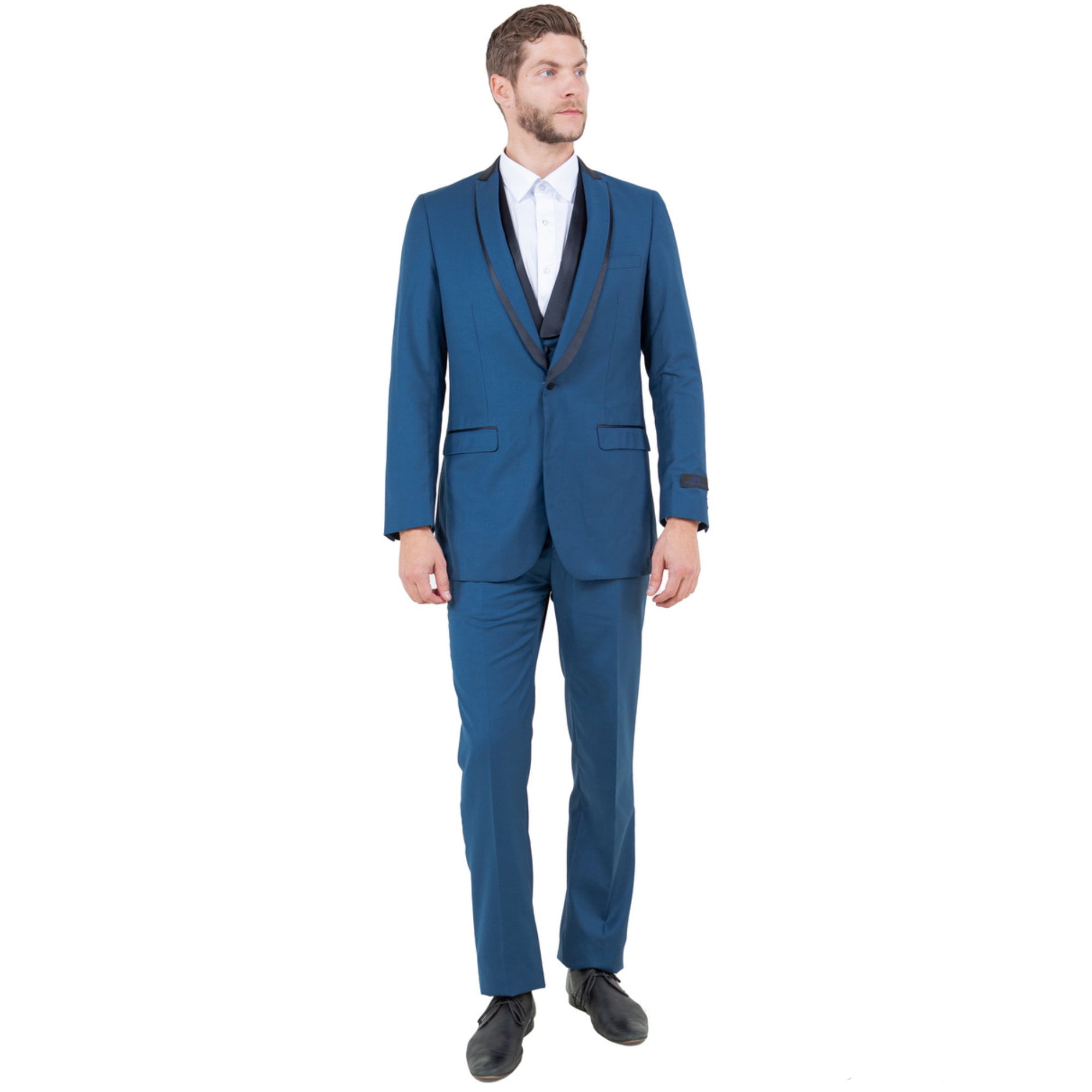 A. Smith Clothiers Slim Fit 3-Piece Tuxedo Jacket, Vest, and Pant Set ...