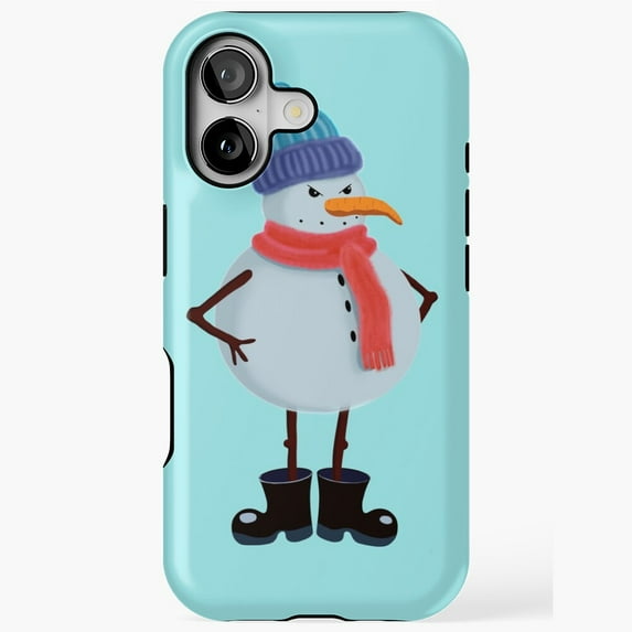 A Snowman In Hat And Boots Protective Case for iPhone 11 12 13 14 15 16 ...