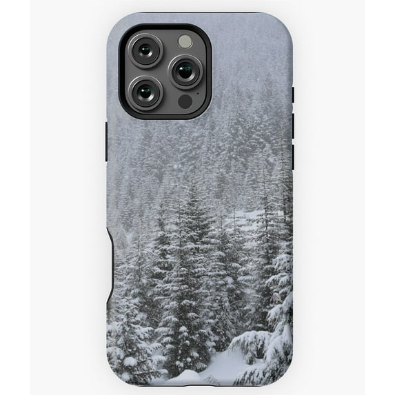 A Snowy Forest Winter Wonderland Scene Phone Case for iPhone 16 15 14 ...