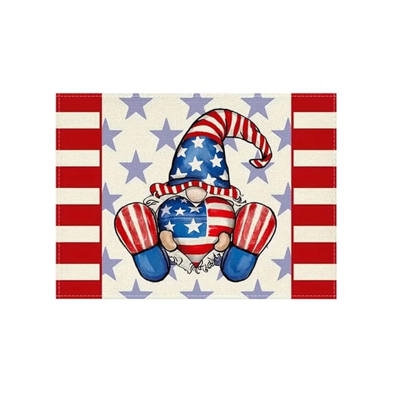 A Soft Table Placemat With Patriotic Independence Day Design Heat ...