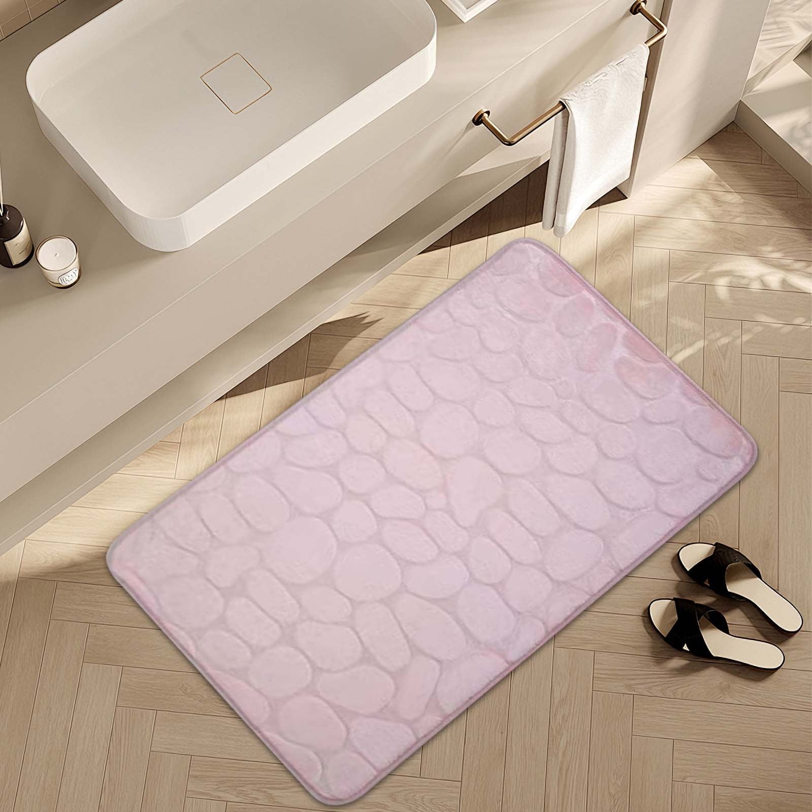 A Soft, Thick, Wash-Free Velvet Memory Foam Rug Perfect for Bathrooms ...