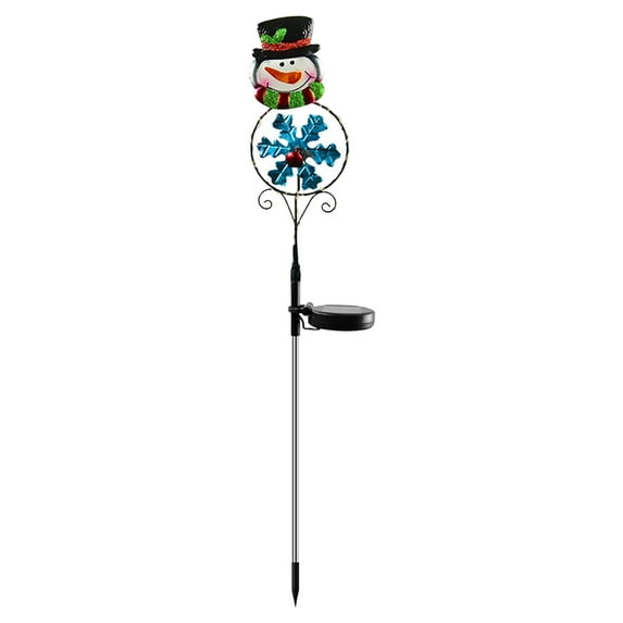 A Solar Christmas Light Led Snowman Penguin Ground Lamp Stainless Steel ...