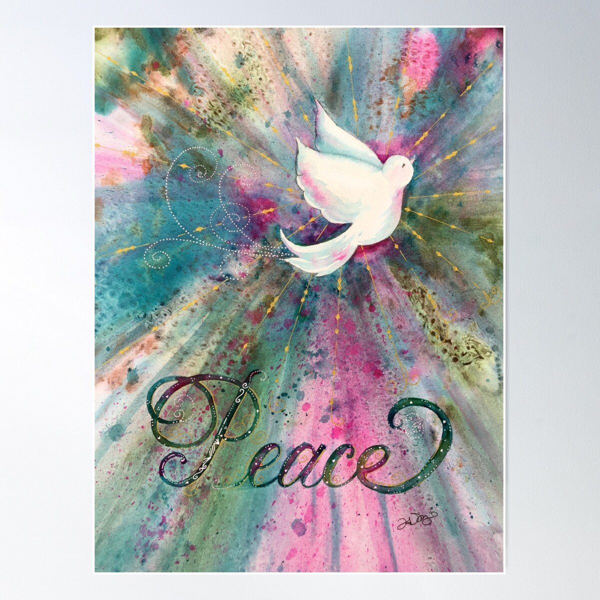 A Song Of Peace Poster Wall Art, Modern Wall Decor For Living Room ...