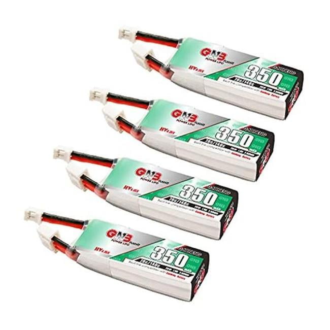 A-Sonic XS69963 4 Piece GNB 2S 7.6V HV 350mAh 70C LiPo Battery PH2.0 ...