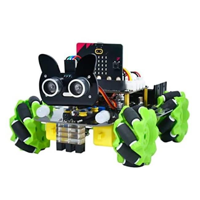 A-Sonic XS71363 4WD Smart Car Coding Robot Kit with Microbit V2 for Makecode & Python - DIY ...