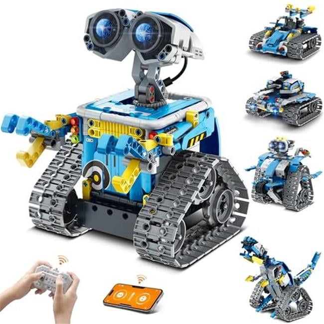 A-Sonic XS71242 Building Kit for Kids Aged 8-14 - Remote Controlled or App-Controlled 5-in-1 ...