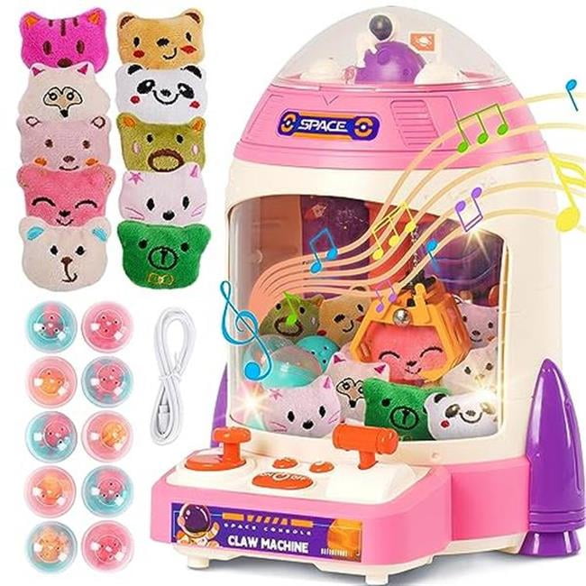 A-Sonic XS70709 Claw Machine - Pink Rocket Shaped, Snack Vending Arcade ...