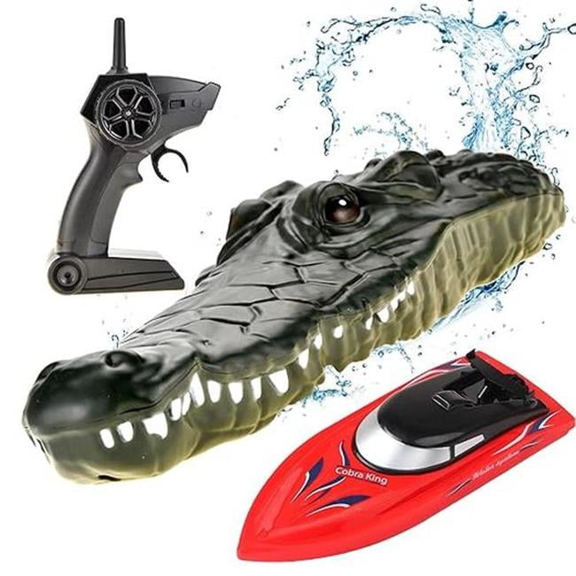 A-Sonic XS69413 Control Alligator Head Boat - 2-in-1 RC Speed Boat for ...