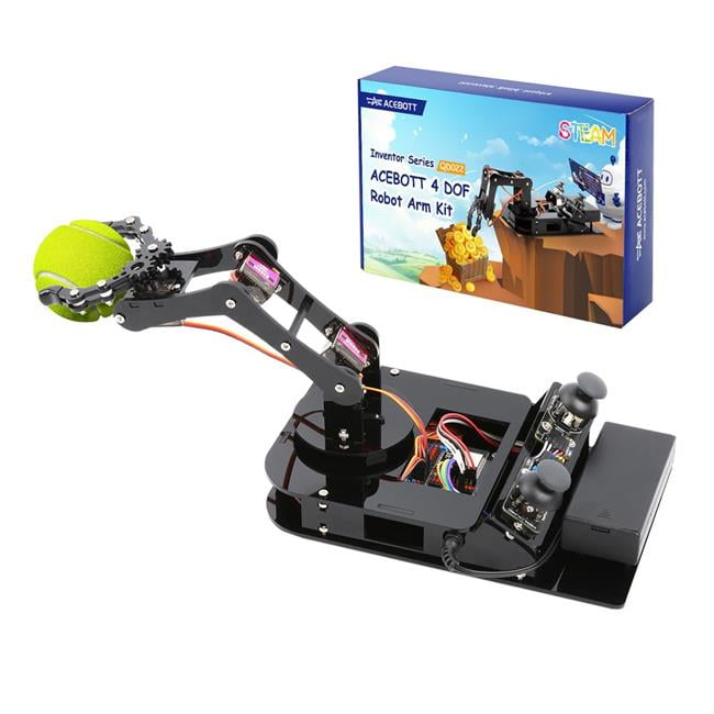 A-Sonic XS71375 DOF ESP32 Programmable Robotic Arm Kit - Robotics Kit App Remote Control Robot ...