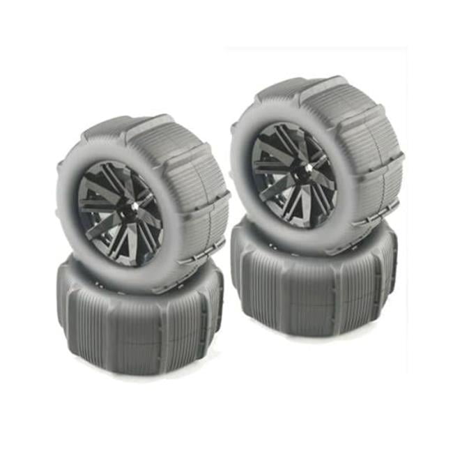 A-Sonic XS68370 Hex Hub RC Wheel Rims & Rubber Tires 0.1 1-12 Scale 1 ...