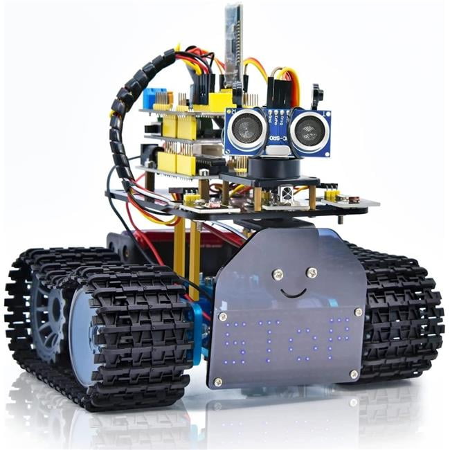 A-Sonic XS71313 Mini Tank Robot V2 Smart Car Kit for Arduino - IR ...