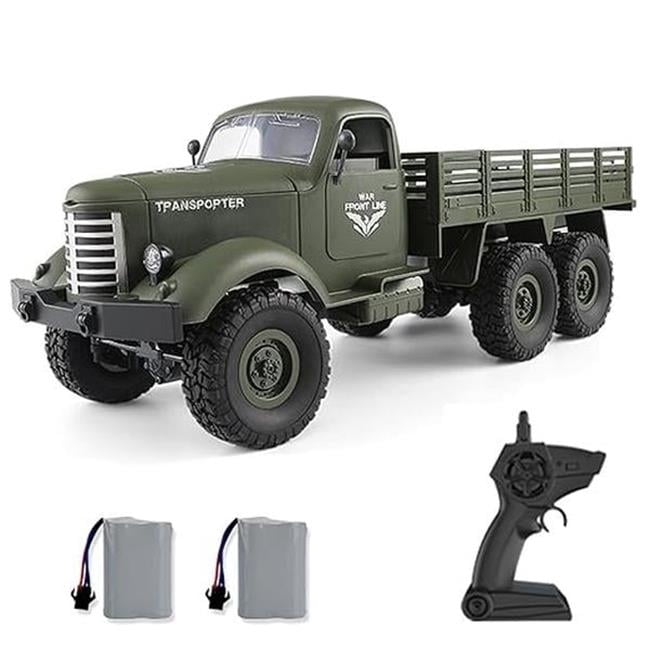 A-Sonic XS71412 RC Military Truck - 1-16 Scale Remote Control Car, 6WD ...