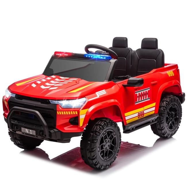 A-Sonic XS-72943 Ride-On Car Fire Truck for Kids 2 Seater - 400W Ride ...