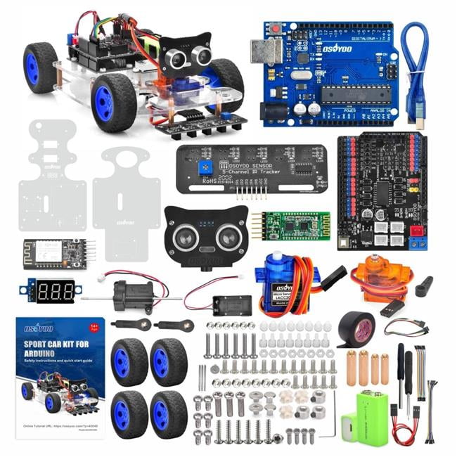 A-Sonic XS71475 Robot RC Smart Car DIY Kit to Build for Adults Teens ...