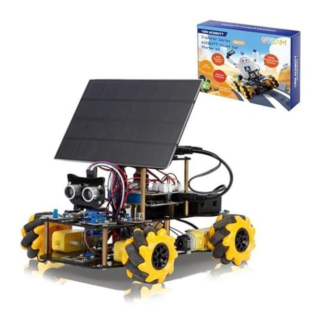 A-Sonic XS-72622 Robot Solar Energy Car Kit - 4WD Remote Control Car ...
