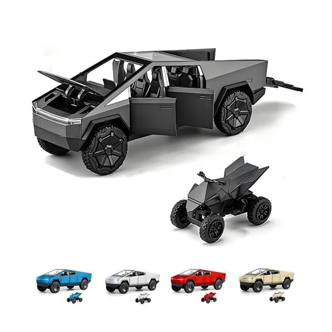 A-Sonic XS68948 Toy Trucks with Motorcycle Diecast Metal Cyber Truck ...