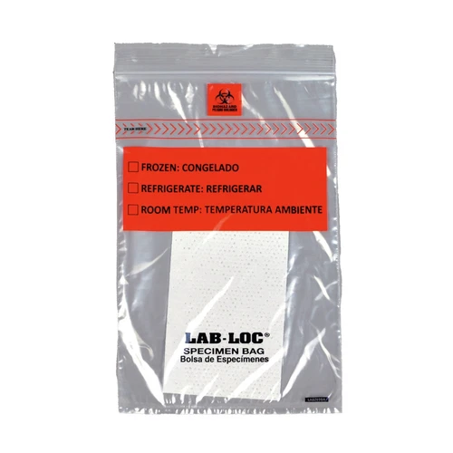 A Specimen Transport Bag with Document Pouch and Absorbent Pad ...