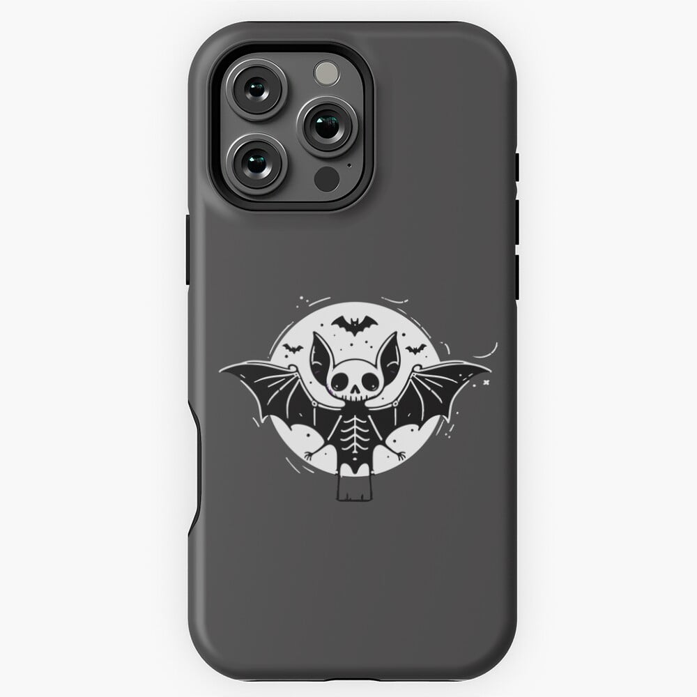 A Spooky Skeleton Bat Phone Case for iPhone 16 15 14 13 12 11 Pro Max ...