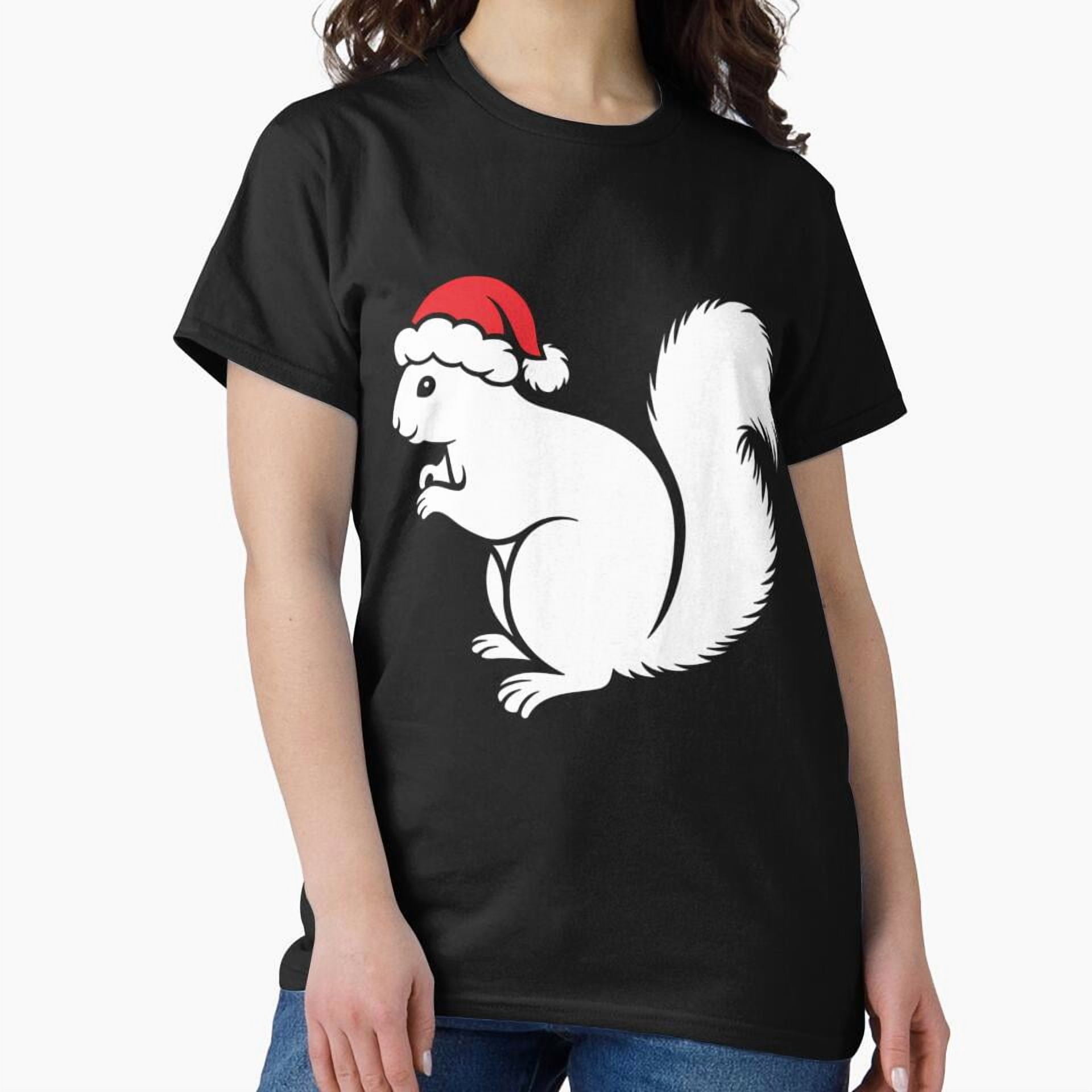 A Squirrel Christmas A St. Nick Claus Hat A Funny Cute A Holiday Animal ...