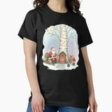 A St. Nick Claus Watercolor Under A Snowy Birch Tree A Fairy Door H9527 ...