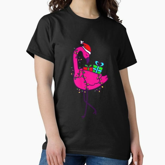 A St. Nick Flamingo With Christmas Lights Funny Xmas Vacation Holiday ...