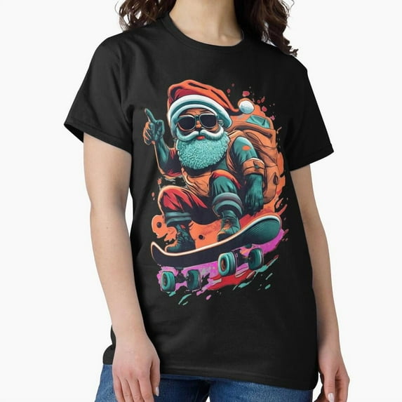 A St. Nick's Second Love Skateboarding Funny Christmas Holiday Skater ...