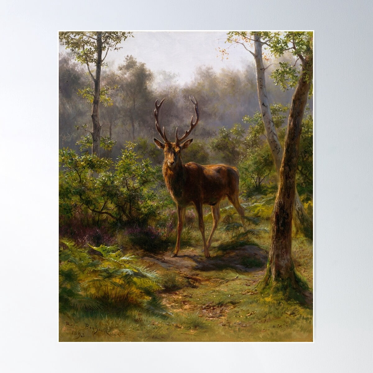 A Stag (1893) - Rosa Bonheur Poster Wall Art Modern Wall Decor For ...