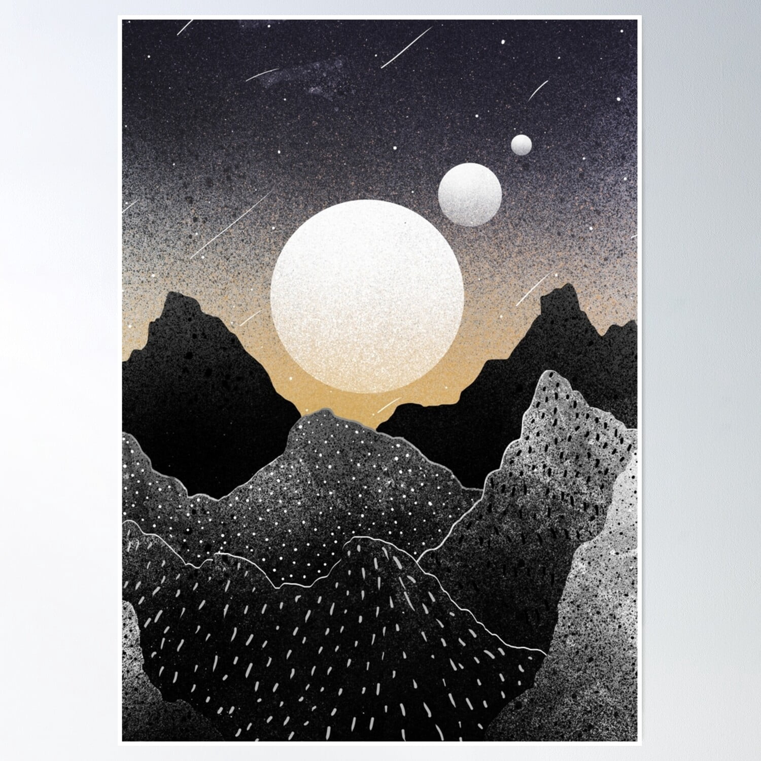 A Starfield Sky Poster Wall Art, Modern Wall Decor, 24x36 UNFRAMED ...