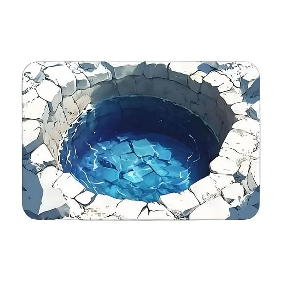 A Stereoscopic 3D Visual Trap Doormat, Non Slip Crystal Velvet Floor ...