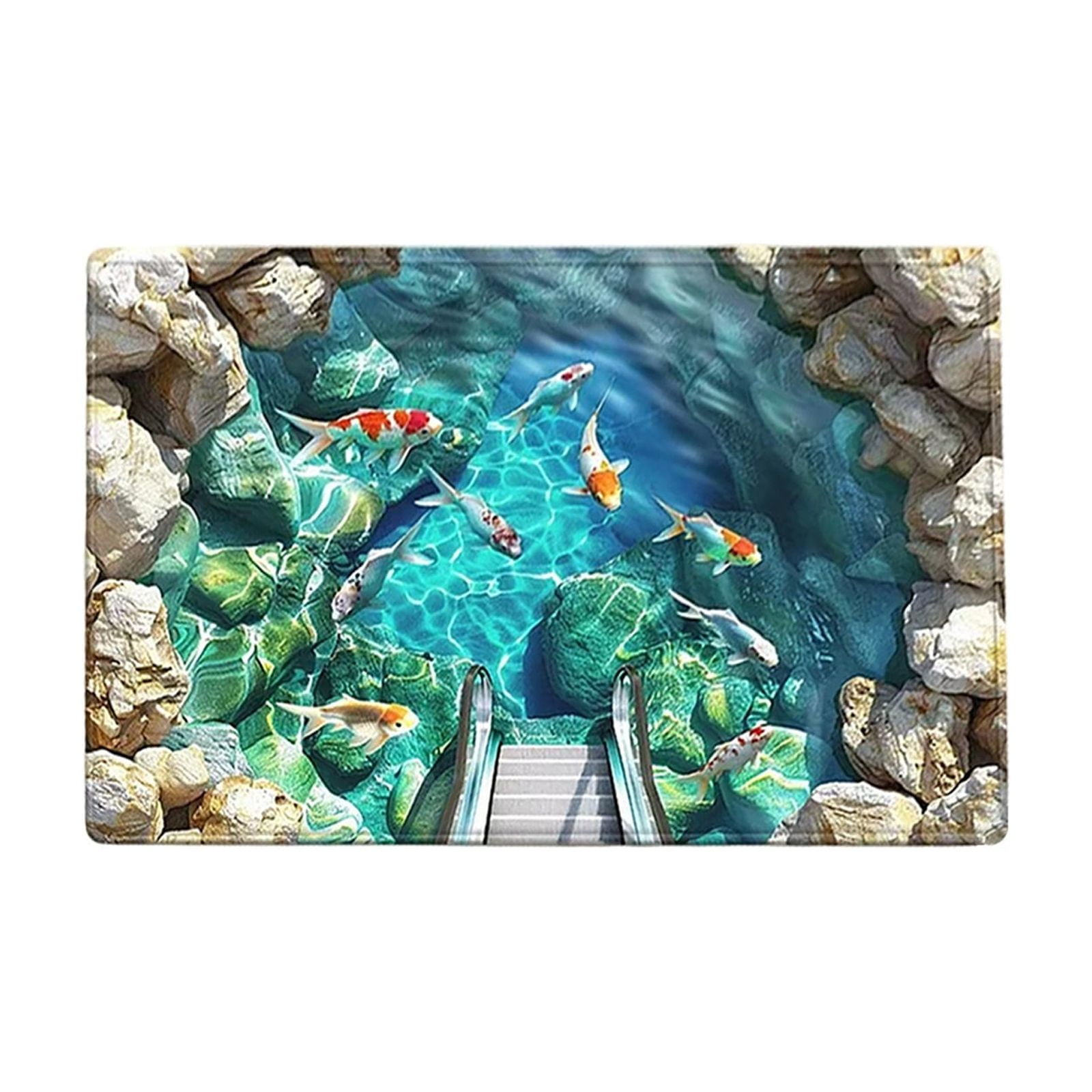 A Stereoscopic Visual Effect Entrance Door Mat 16X24 Inch Absorbent Non ...