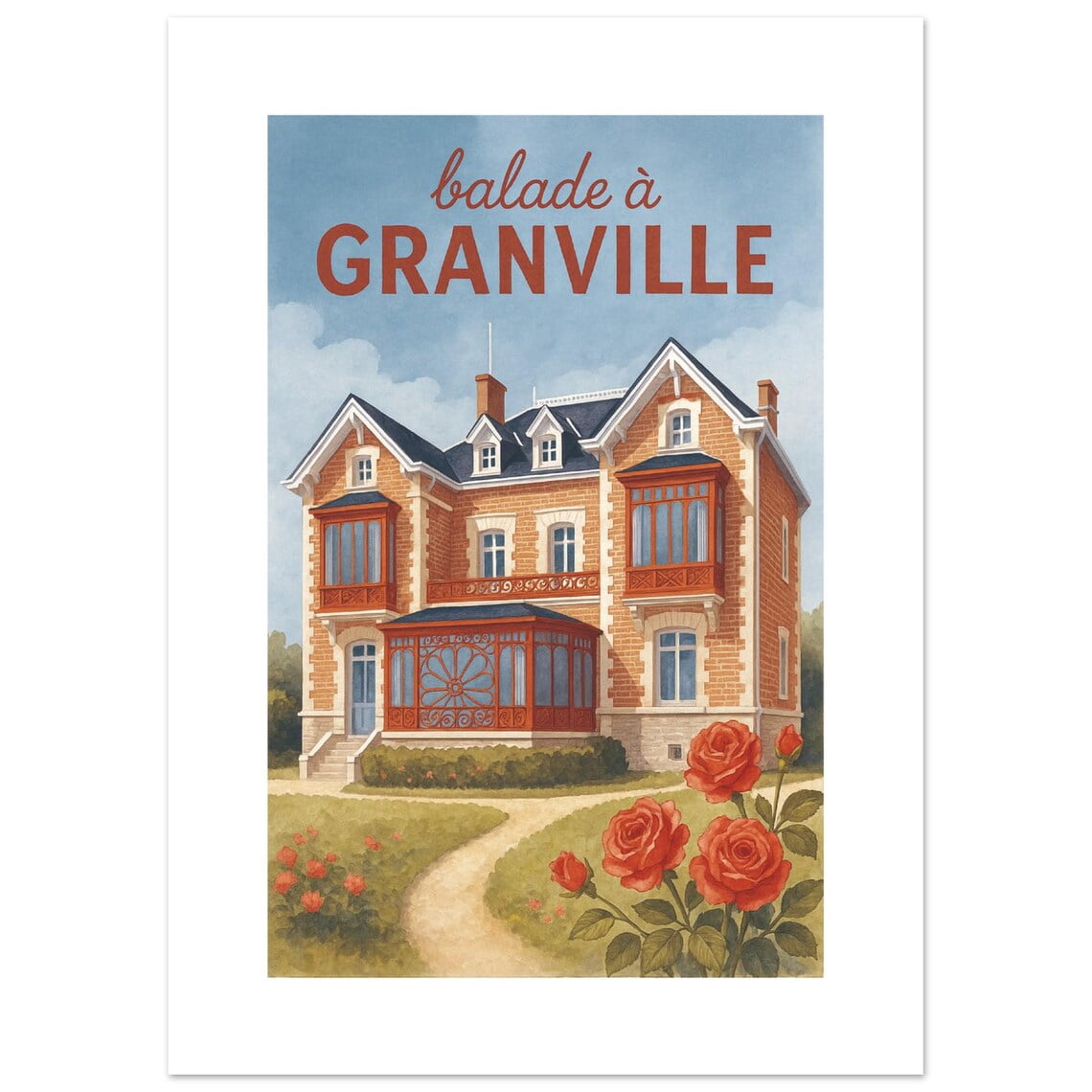 A Stroll Through Granville Gallery Poster, Normandy Coast Wall Art ...