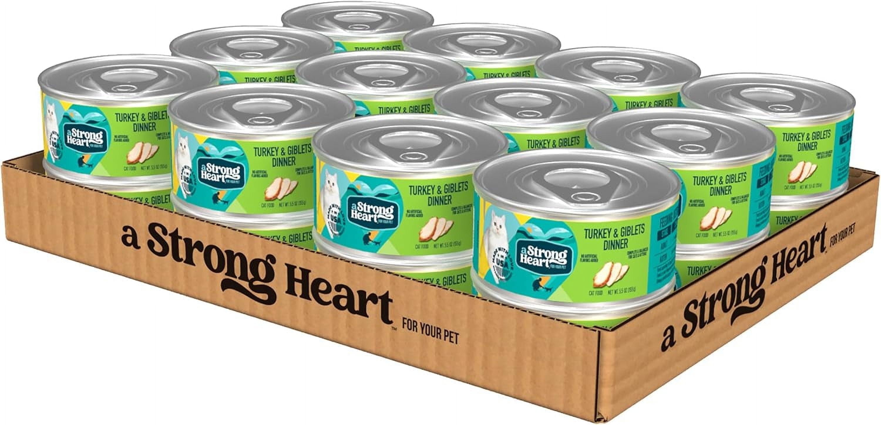 A Strong Heart Canned Wet Cat Food, Turkey & Giblets Dinner - 5.5 oz ...