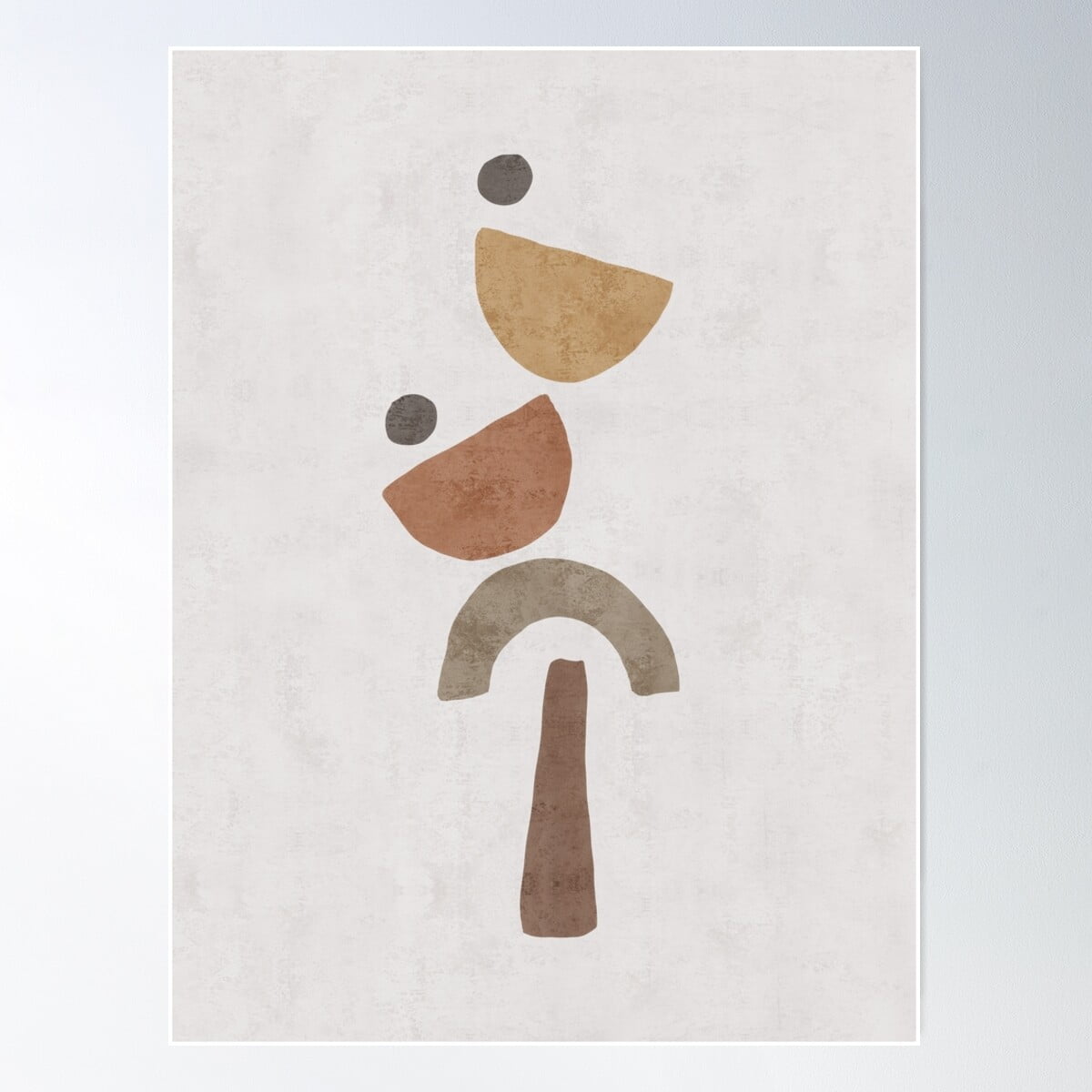 A Subtle Balance - Mid Century Modern Art - Minimal - Terracotta ...