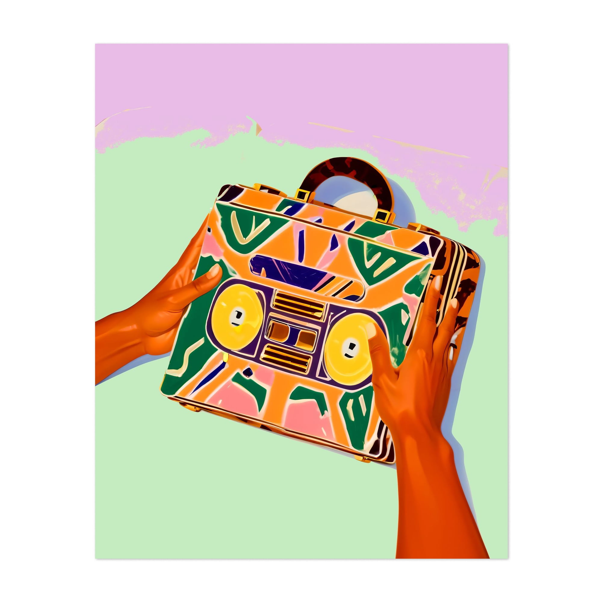 A Suitcase Full of Memories - India Illustration Pop Art Music Retro ...