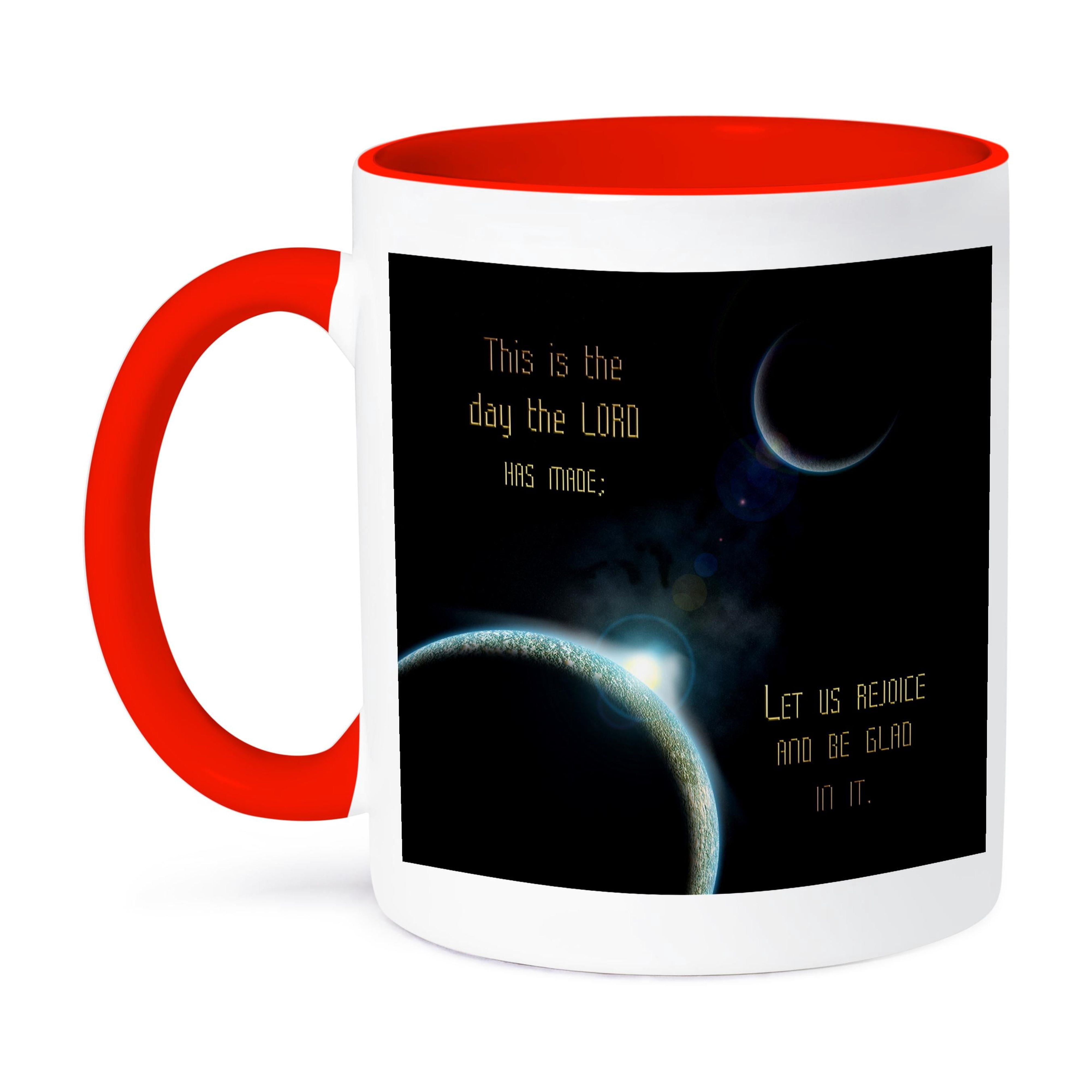 A Sun Announcing A New Dawn Over A Solar System With The Bible Verse ...