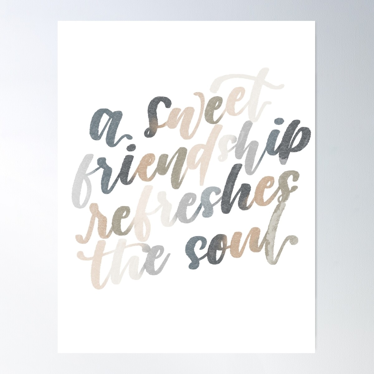 A Sweet Friendship Poster Wall Art, Modern Wall Decor For Living Room ...