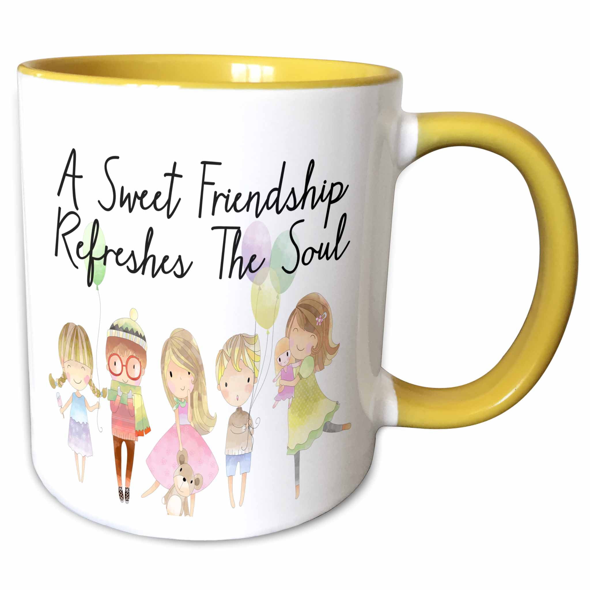 A Sweet Friendship Refreshes The Soul With Cute Happy Children 11oz Two ...