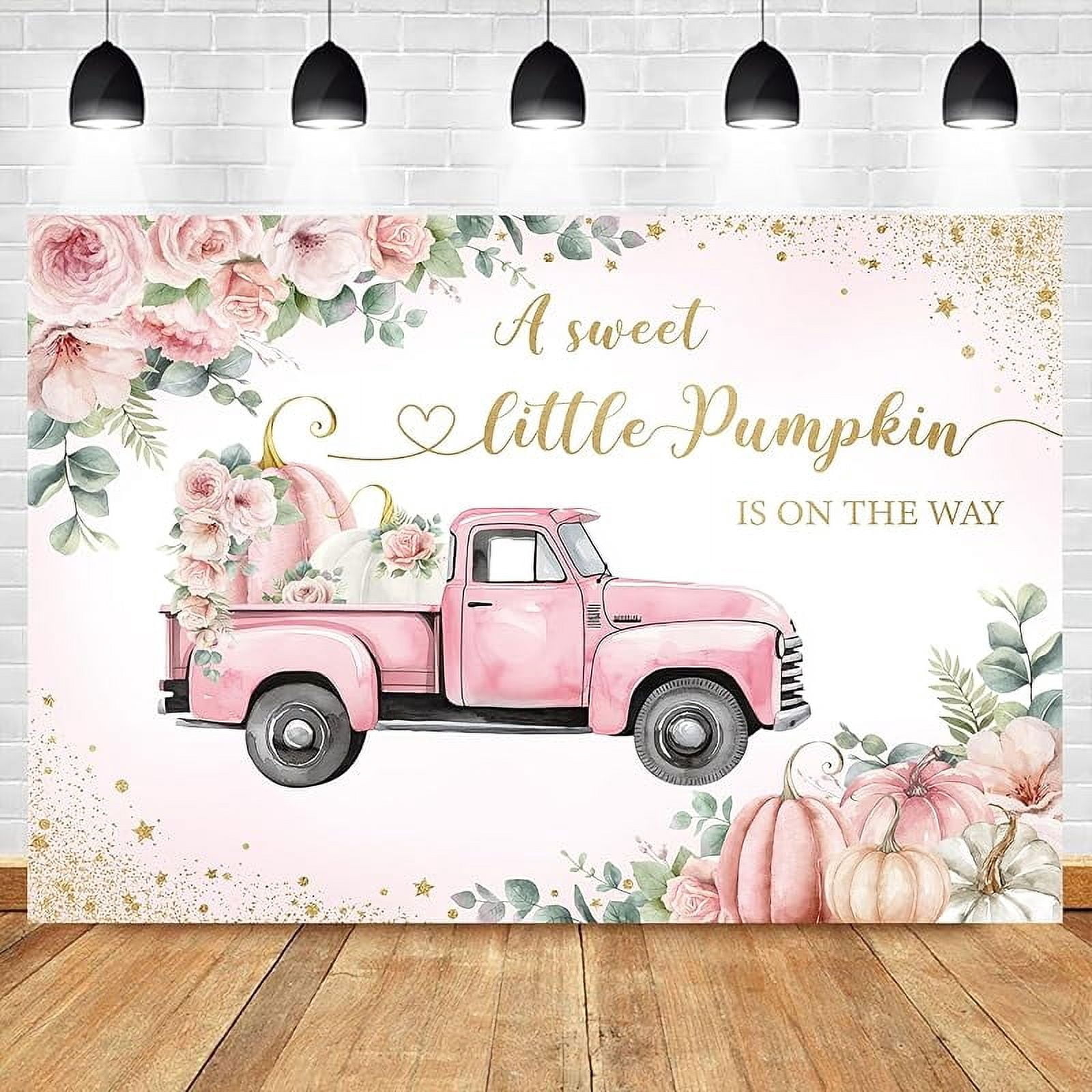 A Sweet Little Pumpkin is On The Way Backdrop Fall Autumn Baby Shower ...