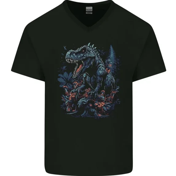 A T-Rex Dinosaur In A Prehistoric Forest T-Shirt - Walmart.com