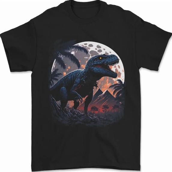 A T-Rex In Front Of The Moon Dinosaurs T-Shirt - Walmart.com
