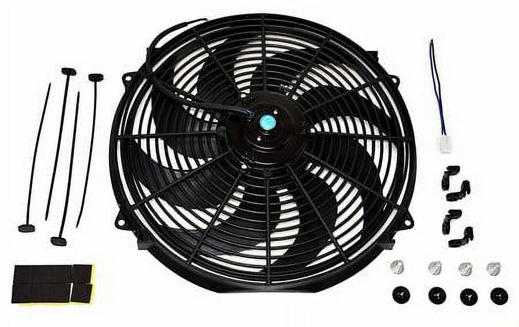 A-Team Performance 160061 16" Heavy Duty Radiator Electric Wide Curved ...