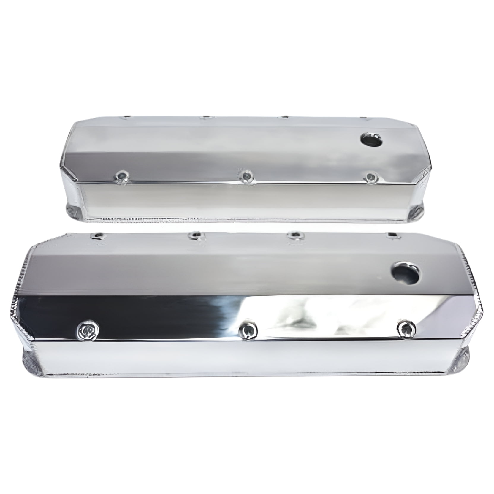 A-Team Performance BBC Fabricated Tall Aluminum Valve Covers Polished ...