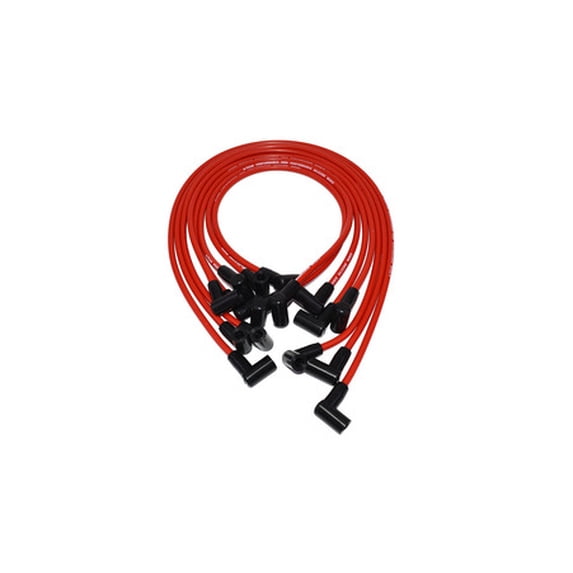 A-Team Small Block Chevy SBC 350 RED 8MM HEI Spark Plug Wires Over ...
