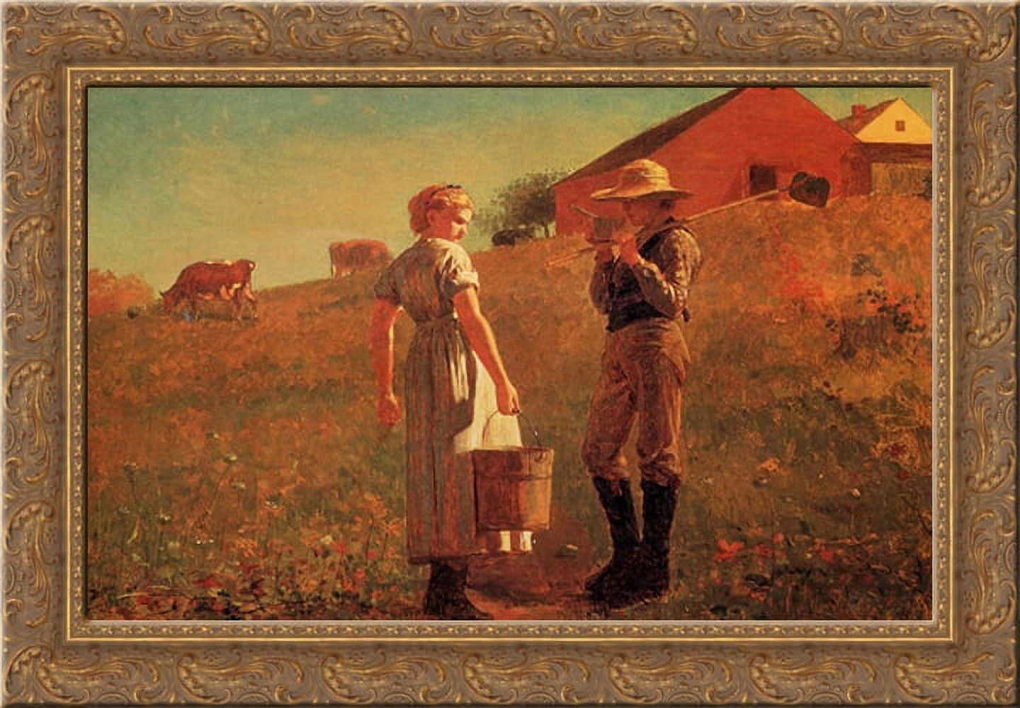 A Temperance Meeting 24x19 Gold Ornate Wood Framed Canvas Art by Homer ...