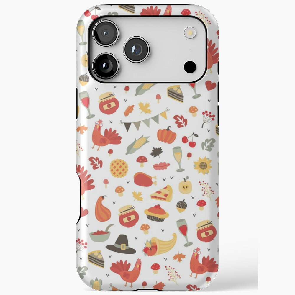 A Thanksgiving Holiday with a Turkey and Pumpkins Fun Case for iPhone ...